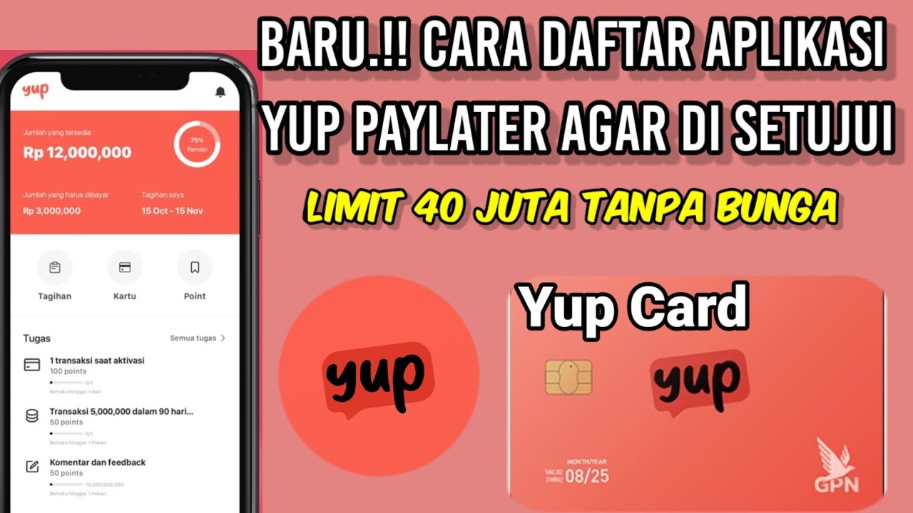 CARA DAFTAR YUP PAYLATER CEPAT ACC 💯 TIPS & CARA CEPAT DISETUJUI - YouTube