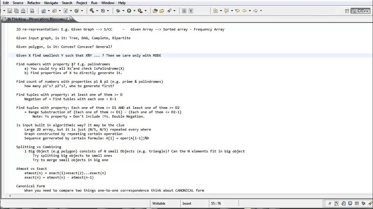 ICPC - Thinking Techniques - Observations Discovery - YouTube