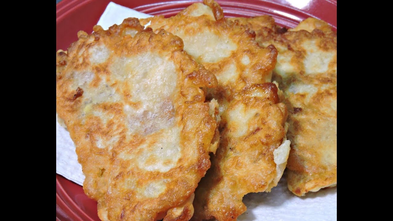 Patacones rellenos de queso rebosados.- RecetasdeLuzMa - YouTube