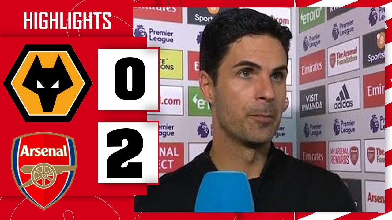 Mikel Arteta Post Match Interview I Wolverhampton 0-2 Arsenal - YouTube