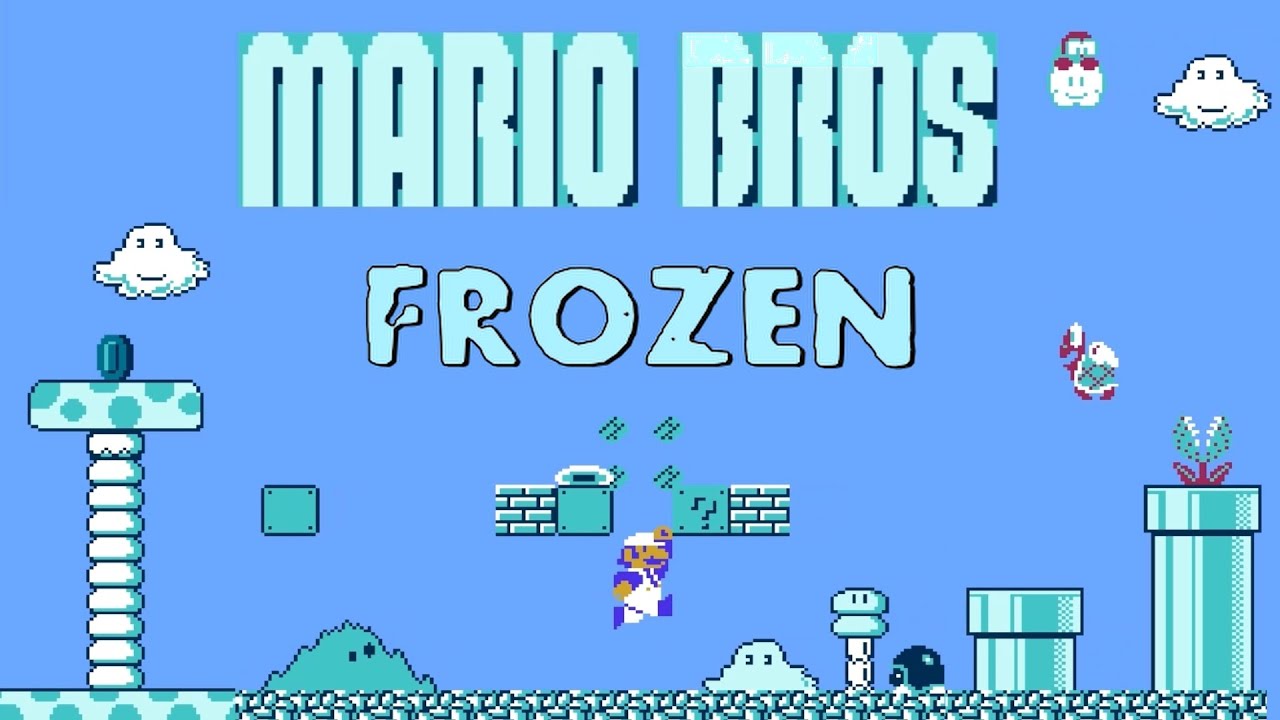 Super Mario Bros. Frozen NES Retro Gameplay [1080p] - YouTube