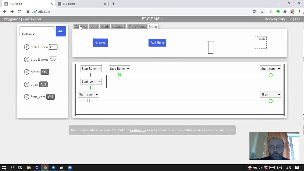 Програмування систем автоматизації - PLC Fiddle 01 - YouTube