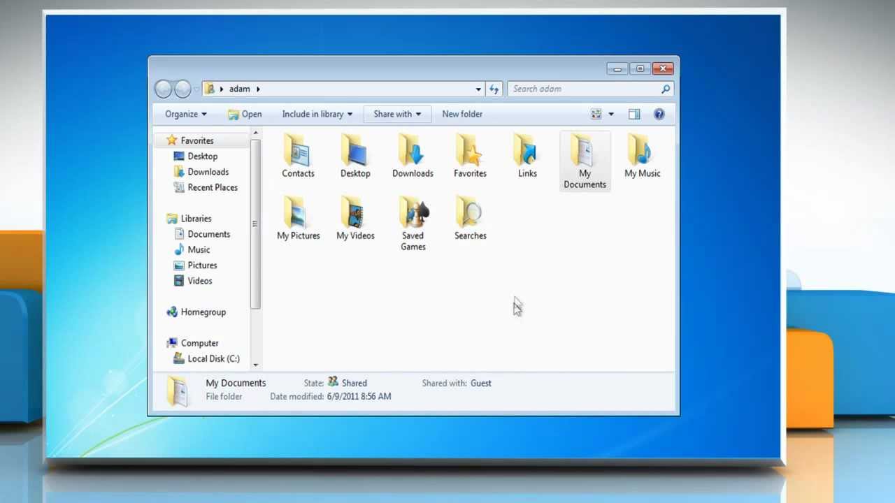 Windows® 7 PC: Access HomeGroup files - YouTube