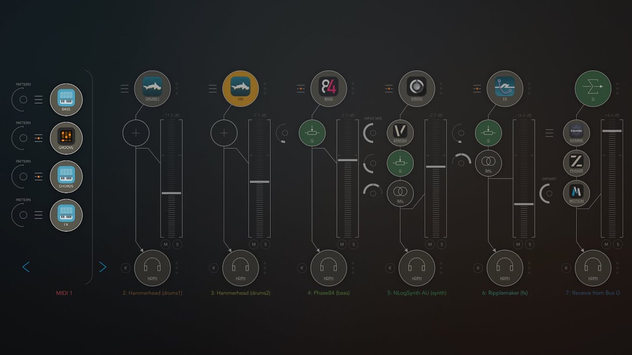 Apps HammerHead [x2] Phase84 NLogSynth Ripplemaker HQ (iPad5 - Zé ...