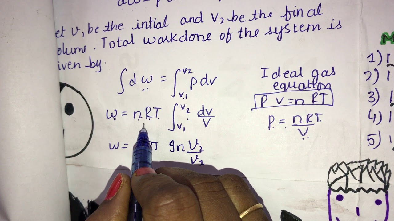 Work done in isothermal expansion of ideal gas - YouTube