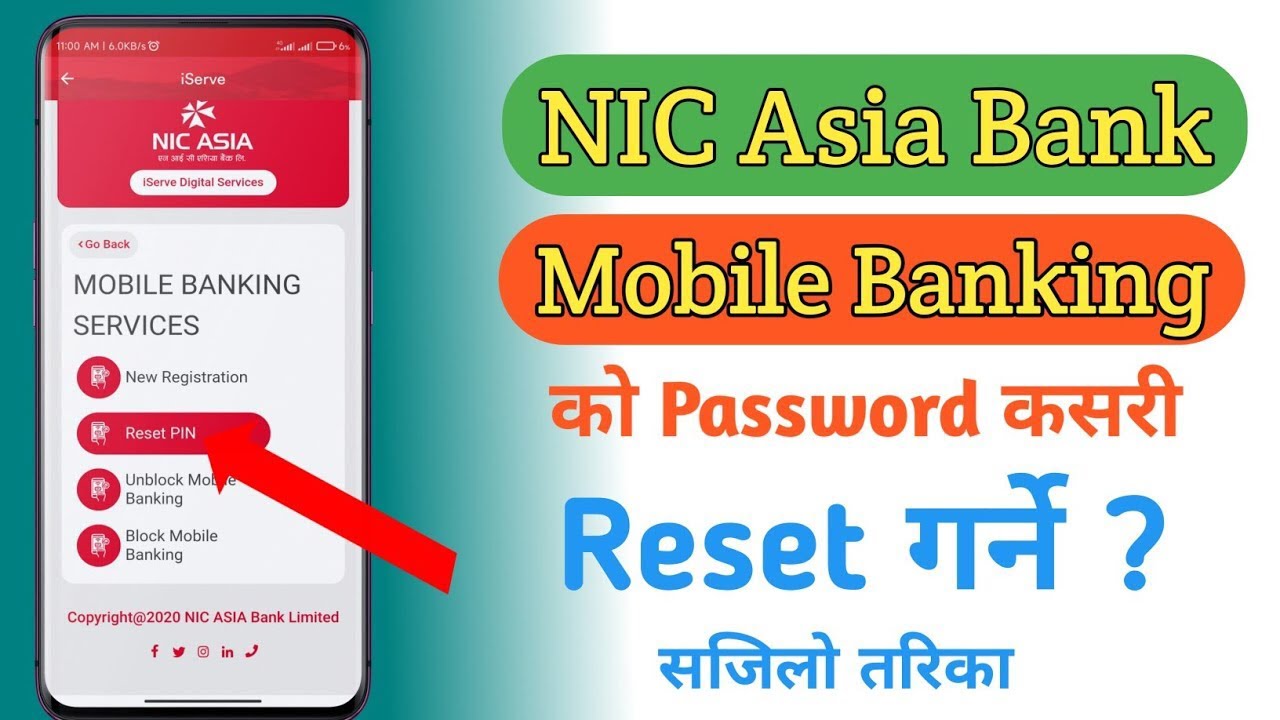 How to Reset Login Password Any mobile banking? Nic Asia Mobile Banking ...