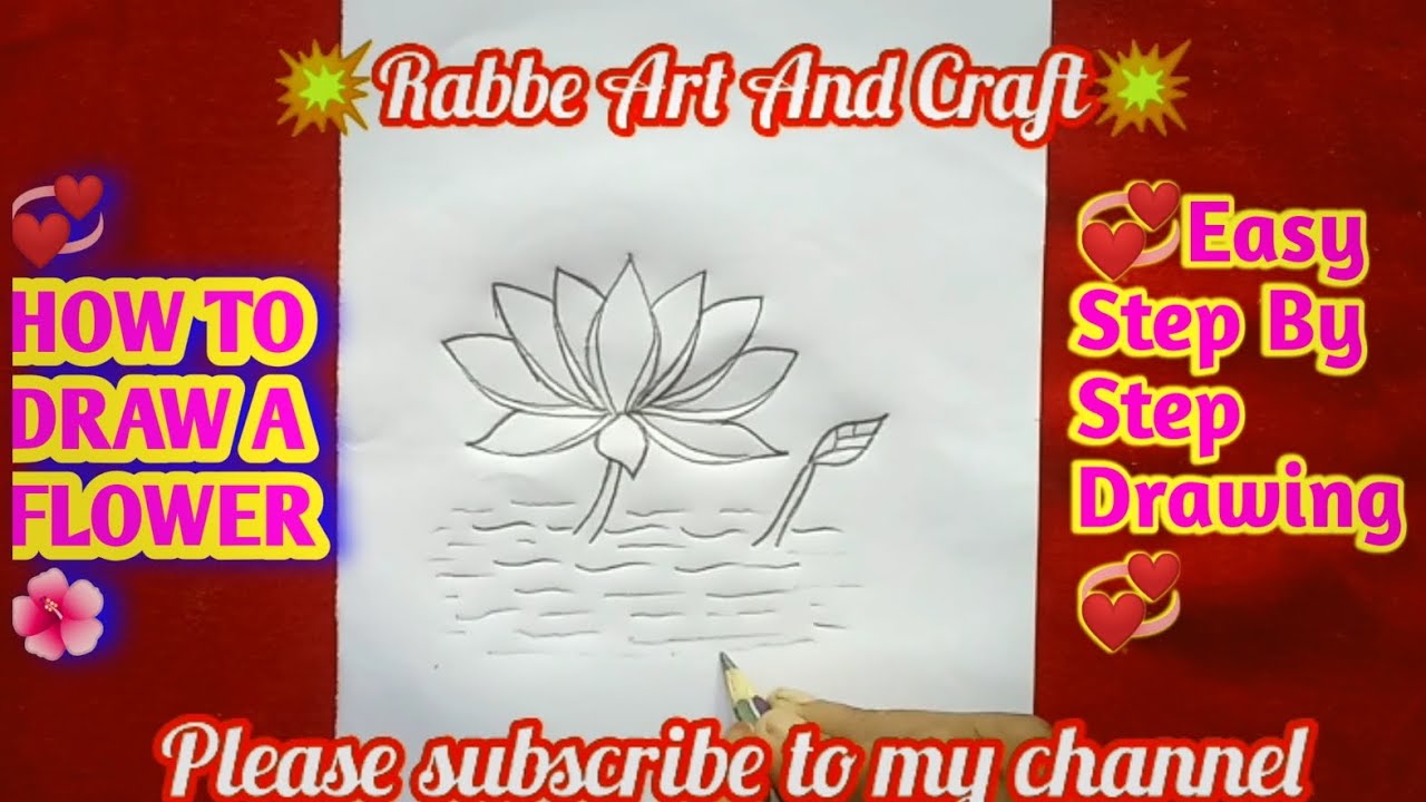 How to draw flowers step by step। Flower drawing। phool ka drawing🌺 ...