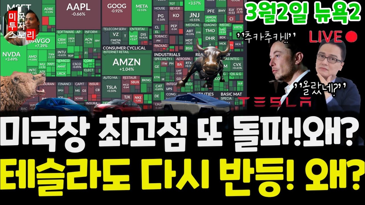 미국주식시황오늘 왜 또 올랐나 테슬라 엔비디아는 왜 올랐나구글 애플 아마존 메타 마이크로소프트 리비안 소파이 팔란티어