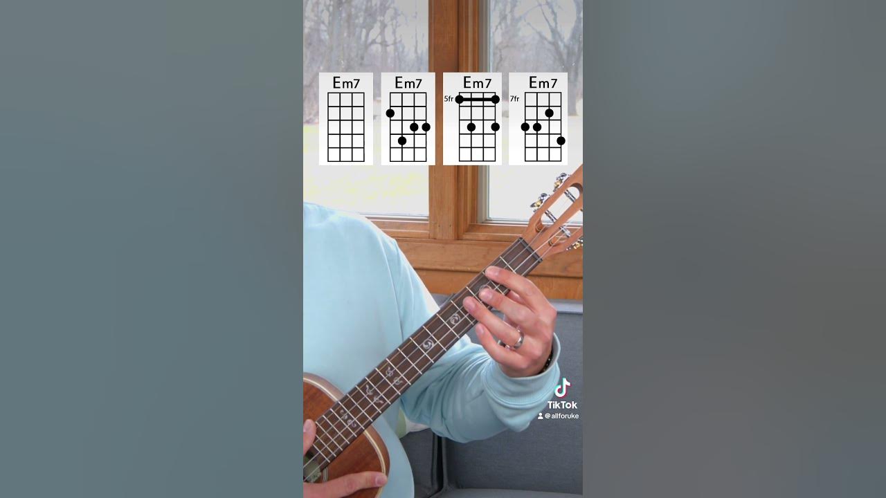 Variations of the Em7 chord on the baritone ukulele. - YouTube