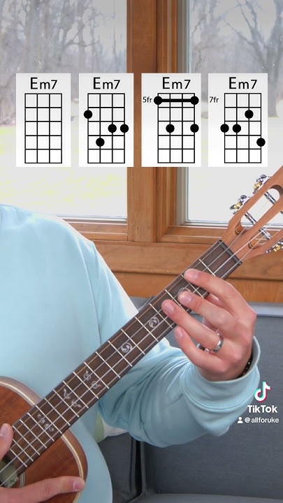 Variations of the Em7 chord on the baritone ukulele. - YouTube
