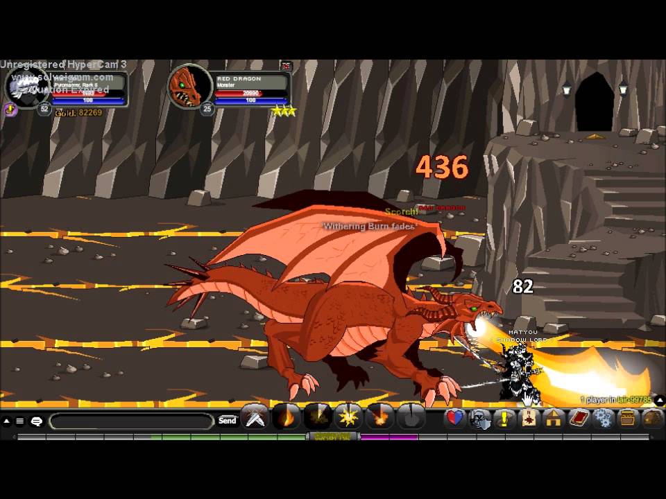 AQW - Pyromancer Dragon Solos + Chaos Sphinx - YouTube