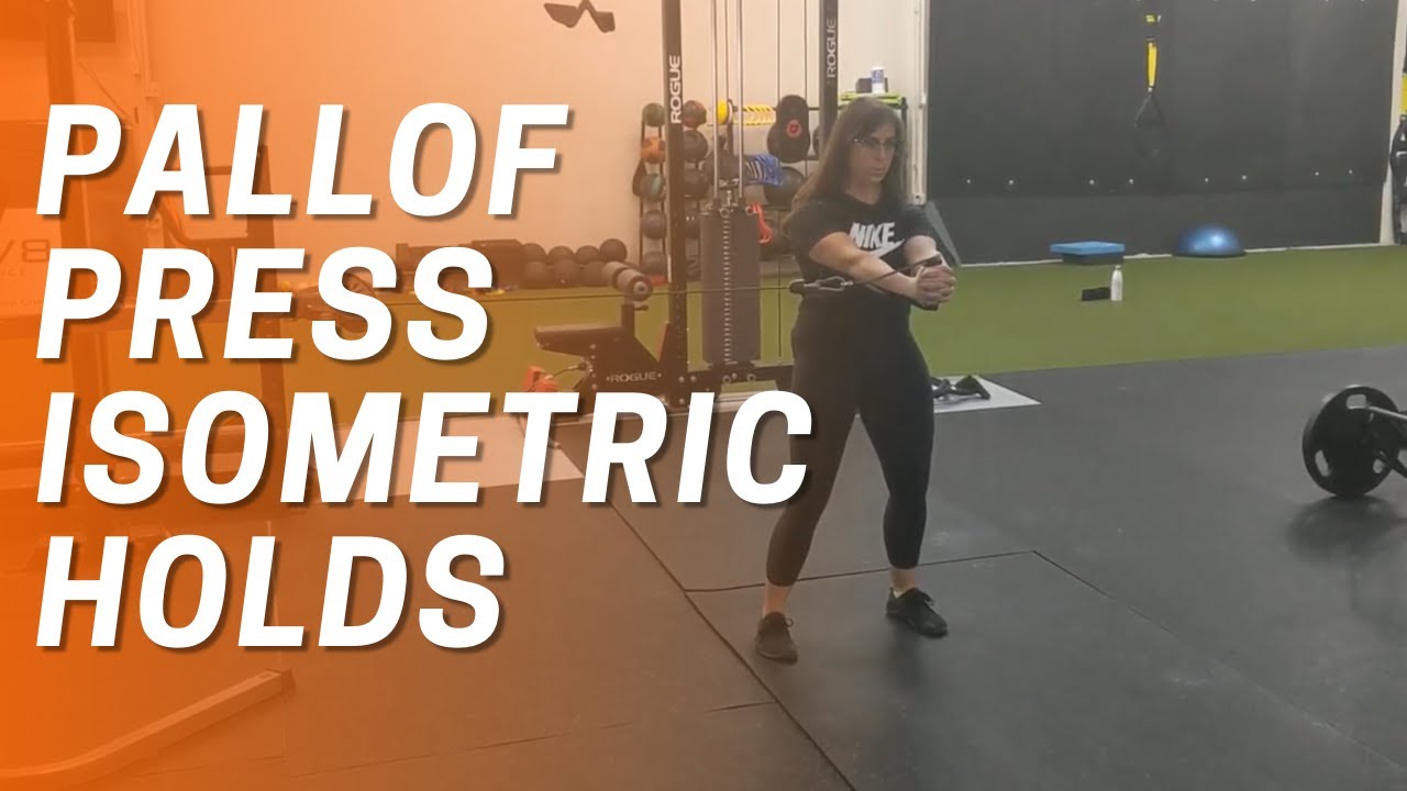 Pallof Press Isometric Holds In Standing - YouTube