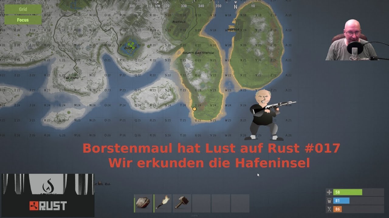 Borstenmaul hat lust auf Rust #017 Wir erkunden die Hafeninsel - YouTube