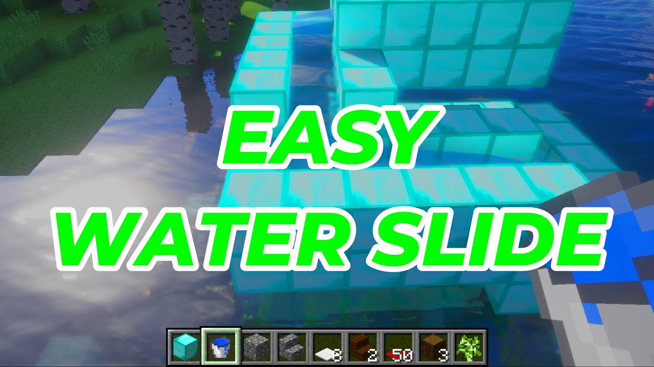 Easy water slide making Minecraft @Smilo_Mino - YouTube