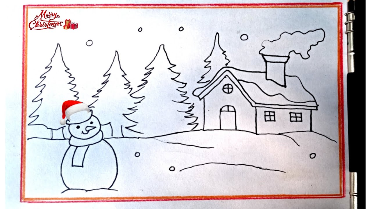 Merry Christmas Drawing/How to Draw Merry Christmas/Draw Merry ...