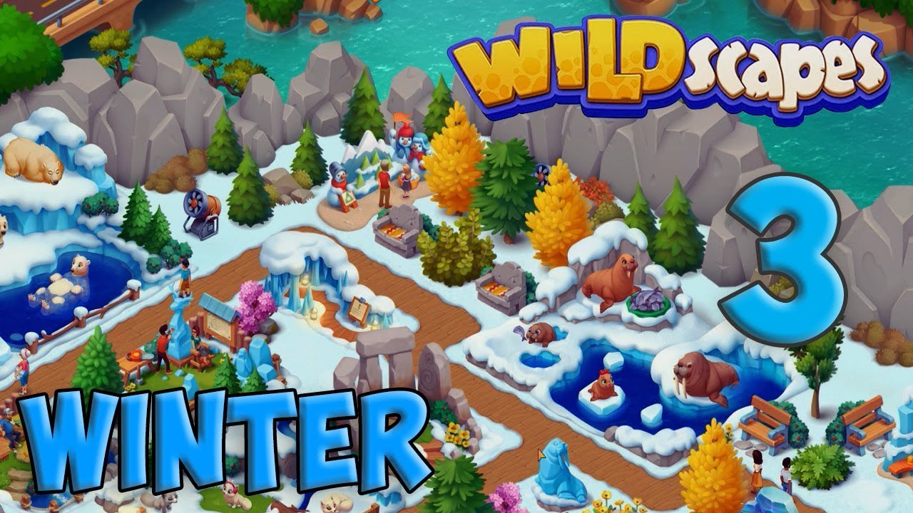 Wildscapes Part 3 - Winter Zoo Decoration [ Gameplay Story ] Украшение ...