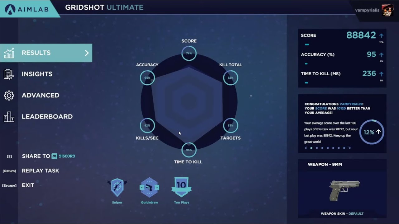 Aim Lab - Gridshot Ultimate Daily Warmup - YouTube
