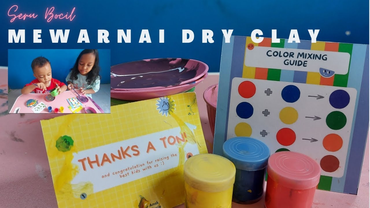 BELAJAR WARNA DENGAN MEWARNAI DRY CLAY || Seru Bocil - YouTube