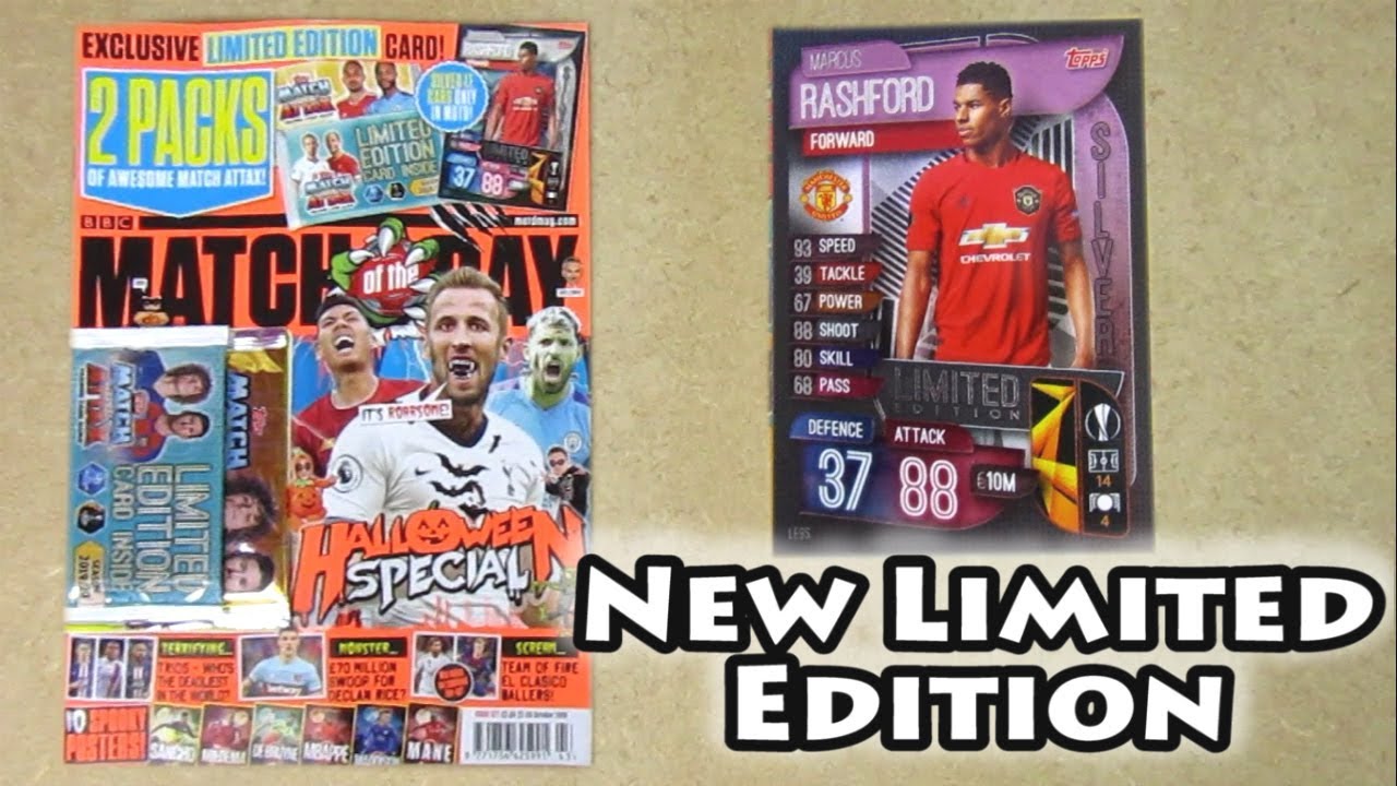 Match Attax 2019/20 Opening | Silver Marcus Rashford Limited Edition ...