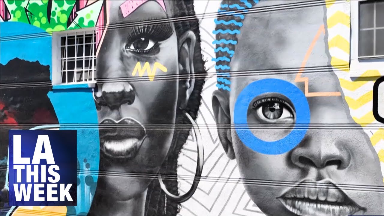Destination Crenshaw Unveils New Mural - YouTube