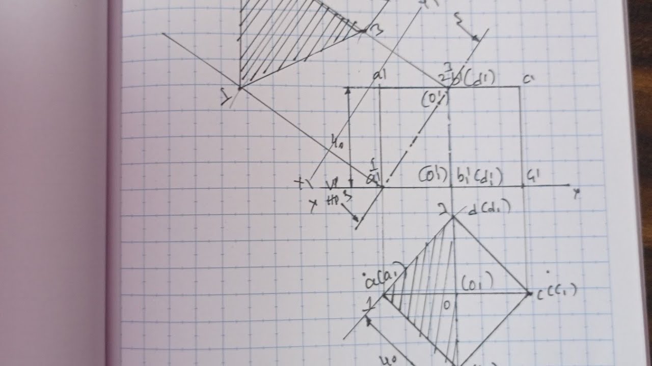 Cube cut by section plane to form true shape of the section equilateral ...