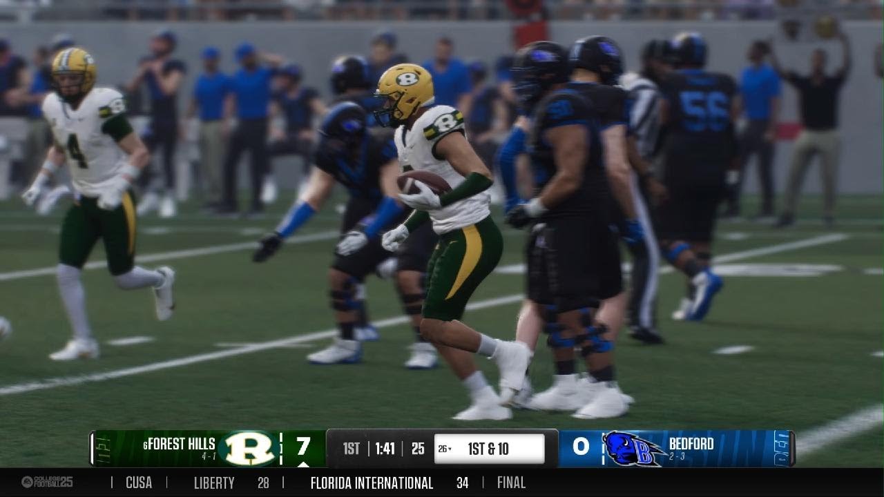 Year 2- Game 6- Forest Hills Rangers Travel to Bedford (NCAA 25) - YouTube