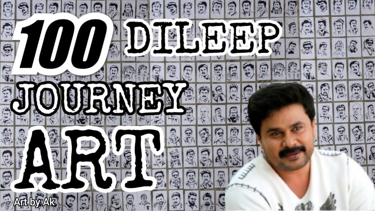 100 Drawings of janapriya nayakan DILEEP || Journey Art || Stencil art ...