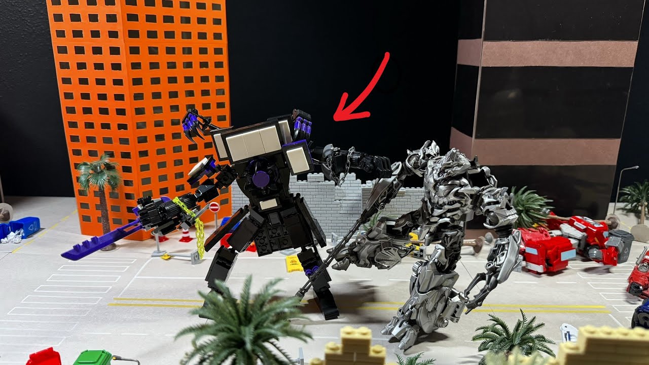 LEGO Titan TV Man VS Megatron Movie - YouTube