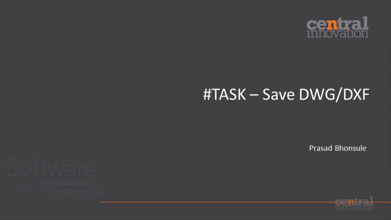 #TASK - Save DWG/DXF files - YouTube