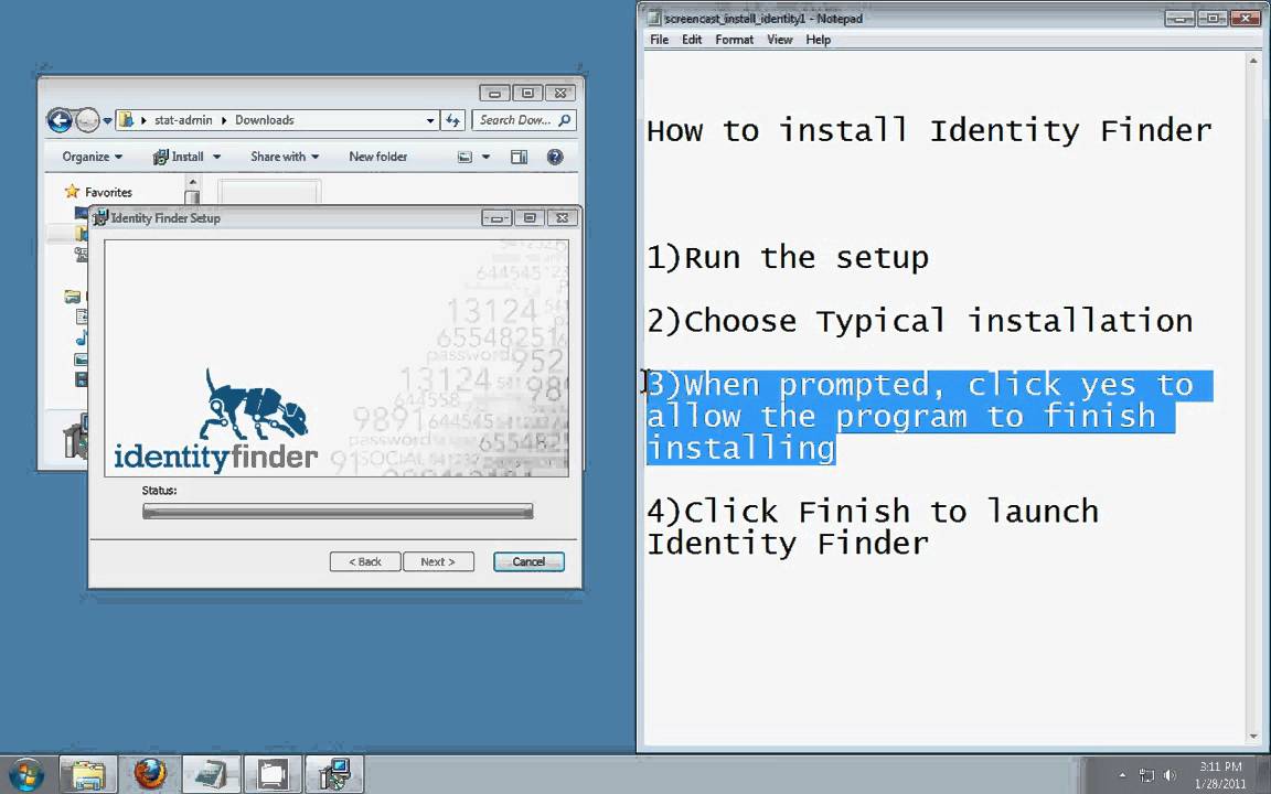 How to install Identity Finder - YouTube