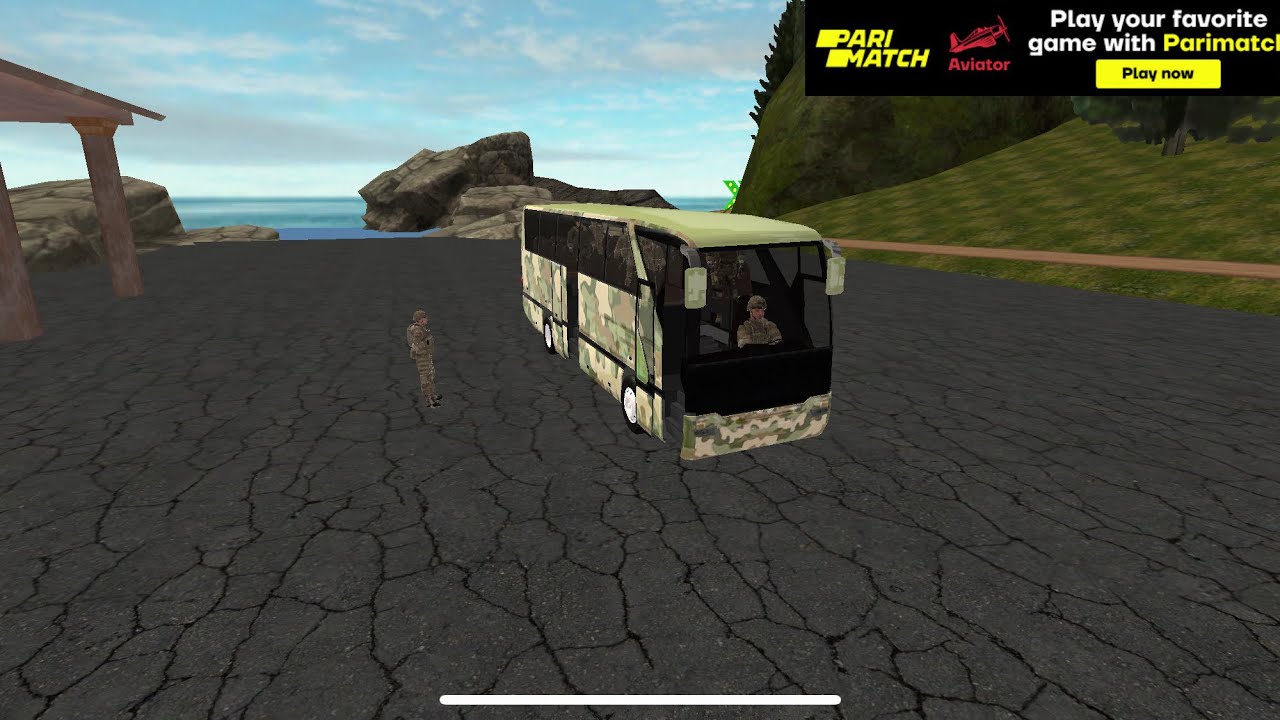 Army bus driving [6] level parking - YouTube