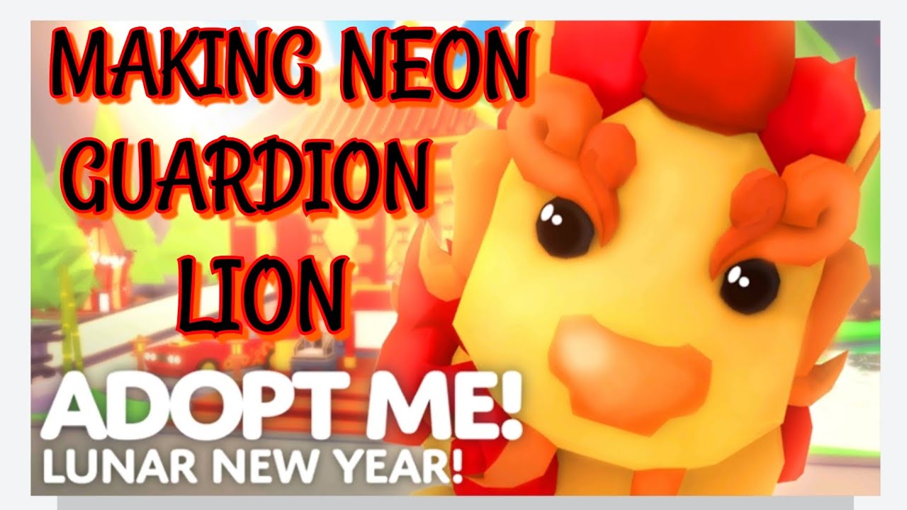 MAKING NEON GUARDIAN LION IN ADOPT ME ROBLOX - YouTube