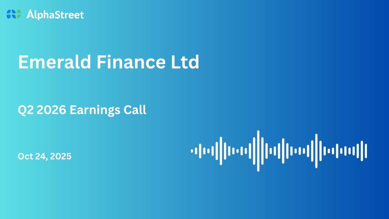 Emerald Finance Ltd Q2 FY2025-26 Earnings Conference Call - YouTube