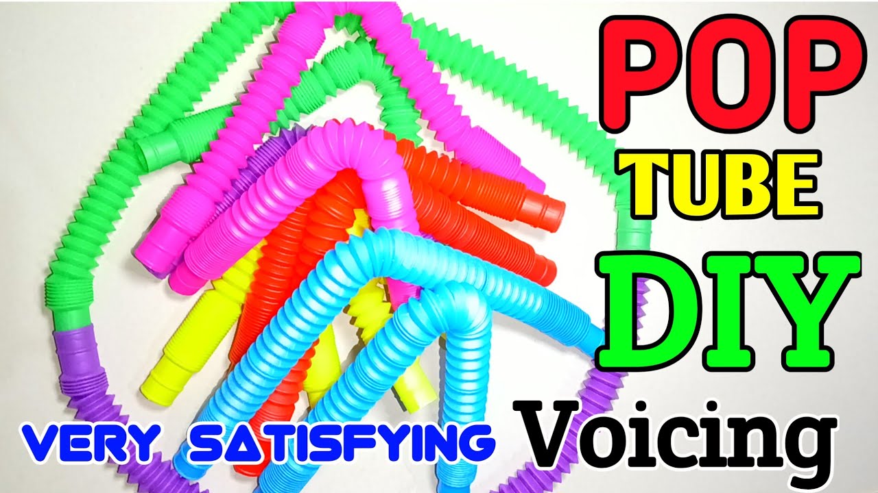Very Satisfying Pop Tube Unique Voicing | Pop Tube Diy #asmr #diy # ...