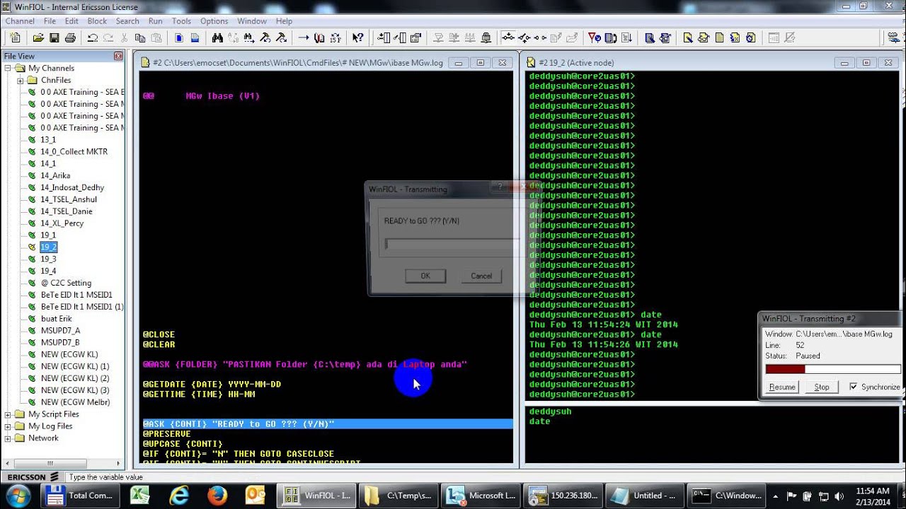 Step by Step Winfiol Script Ibase MGw part1 #emocset #eid #winfiol #ericsson commands - YouTube