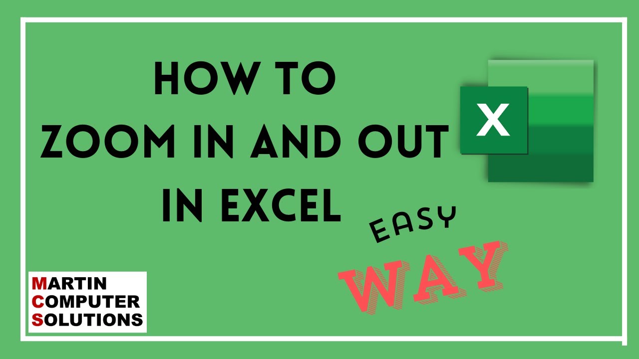 How to Zoom in and out in Excel (Easy Way) - YouTube