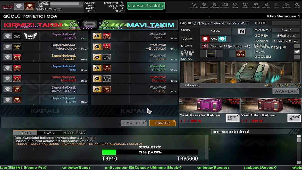 Wolfteam SİNYALÖLMEZ KLAN SAVAŞLARI - YouTube