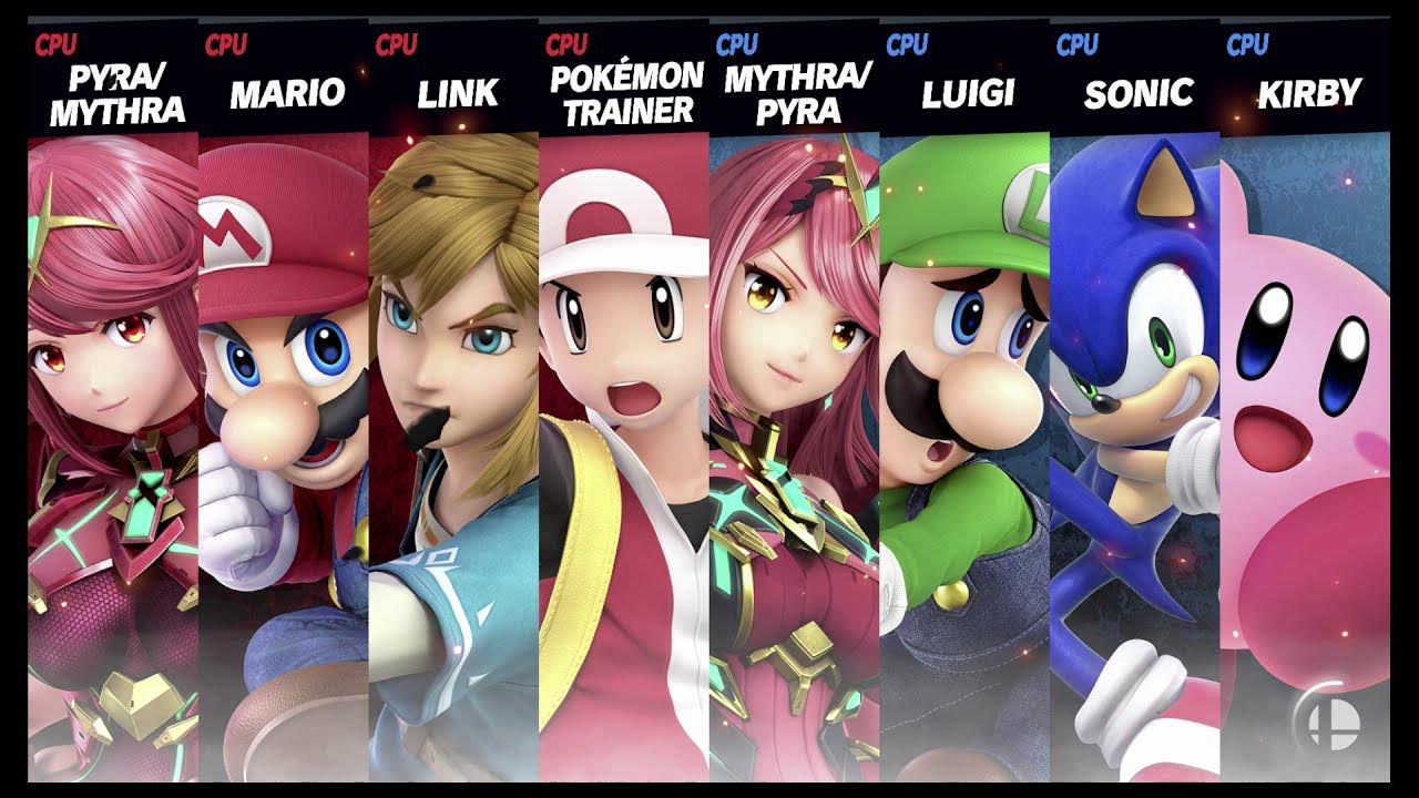 Super Smash Bros. Ultimate - Team Pyra VS Team Mythra - YouTube