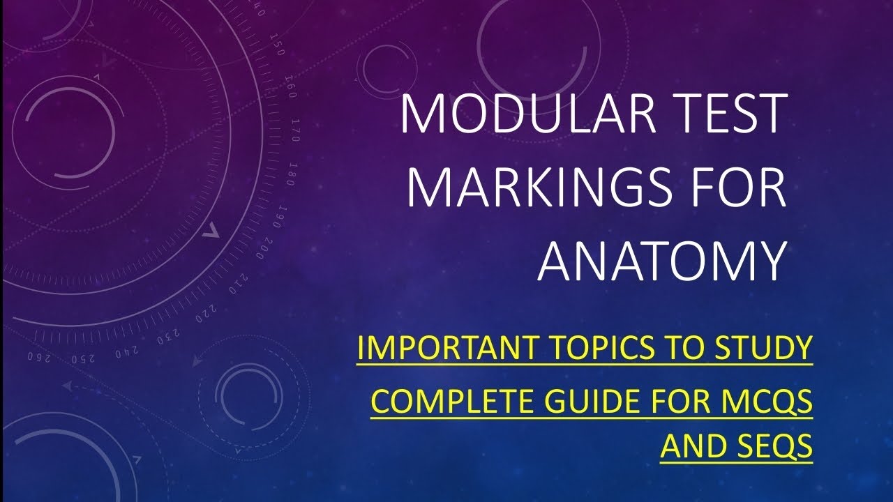 Module marking Anatomy , Histology Part 1 - YouTube