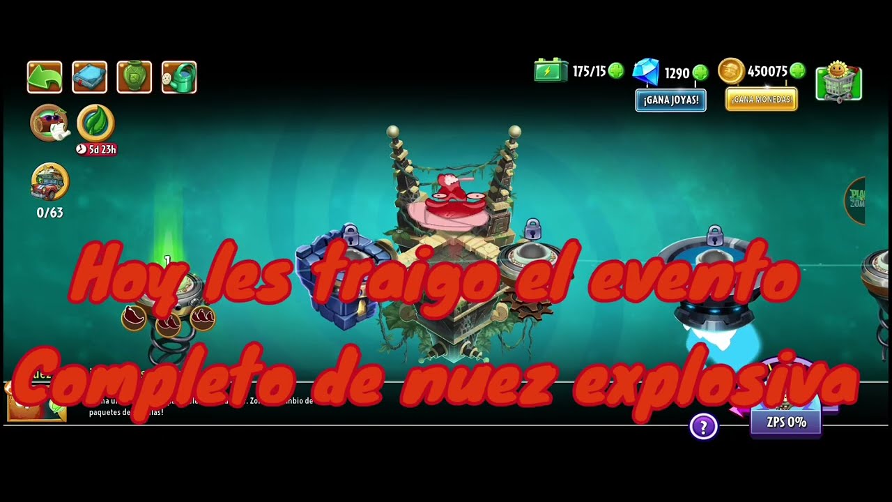 Complete weekly Plants vs Zombies 2 event: exploding nut - YouTube