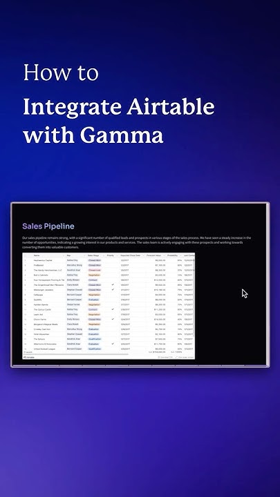 How to add Airtable databases to a presentation - YouTube