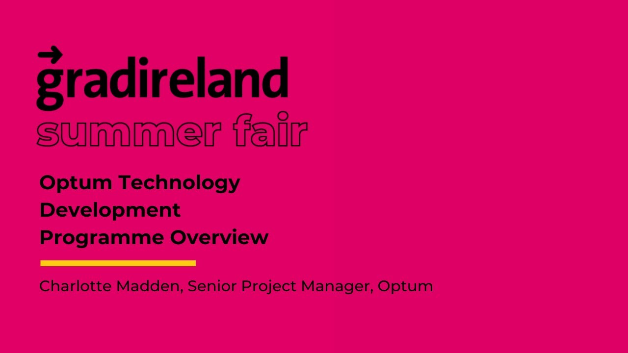 Optum Technology Development Programme Overview - YouTube