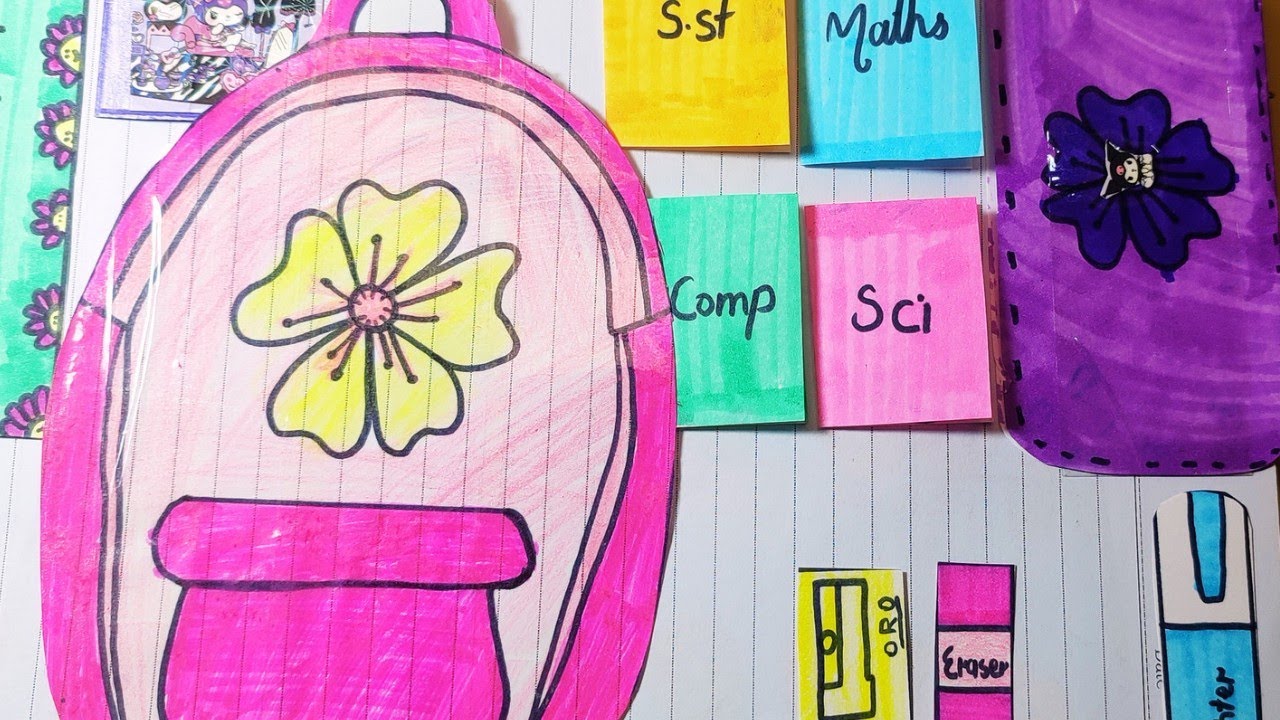 Paper Diy | My School Bag Asmr | Paper School Bag Pack - YouTube