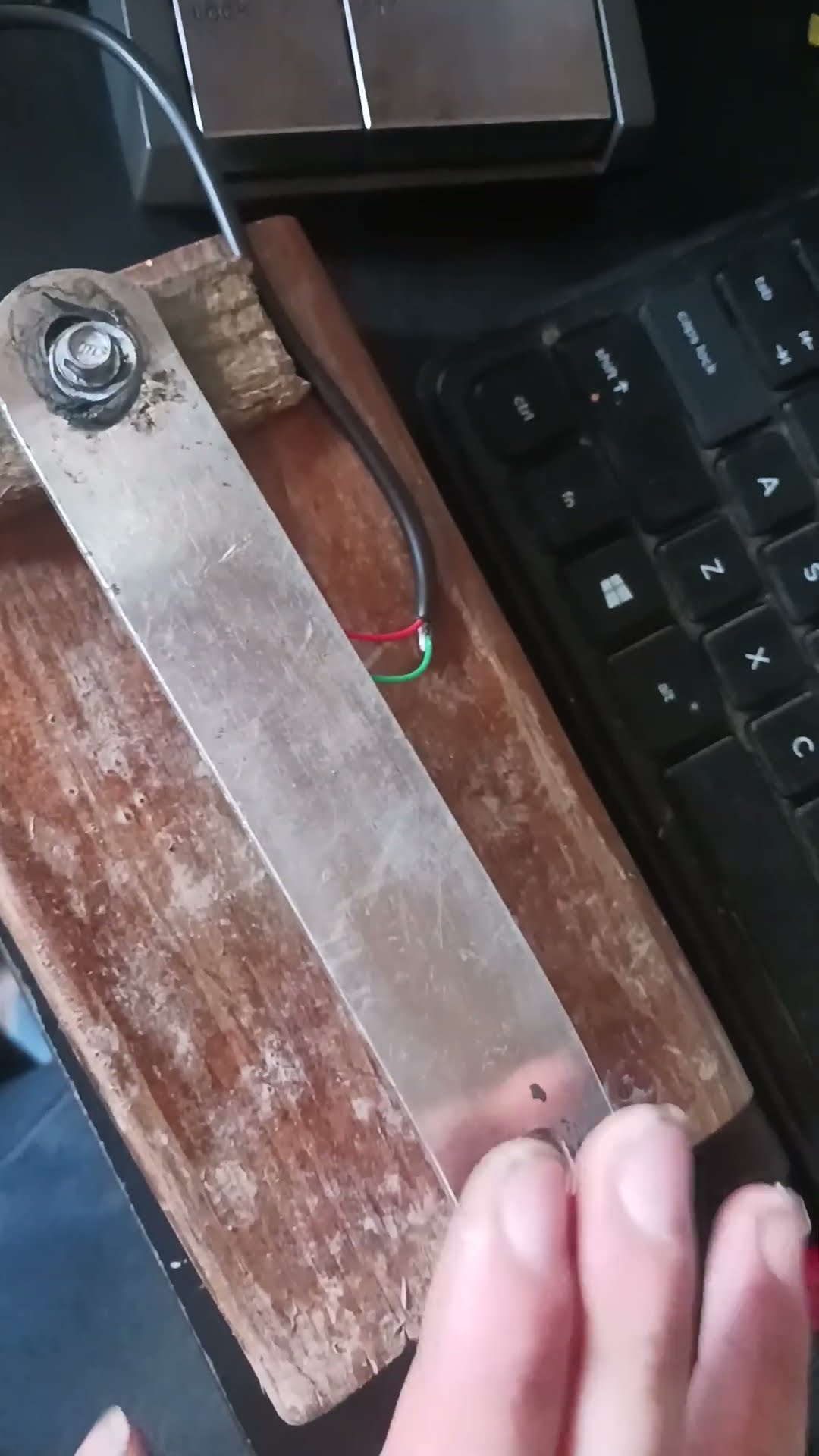 Homemade CW straight key - YouTube