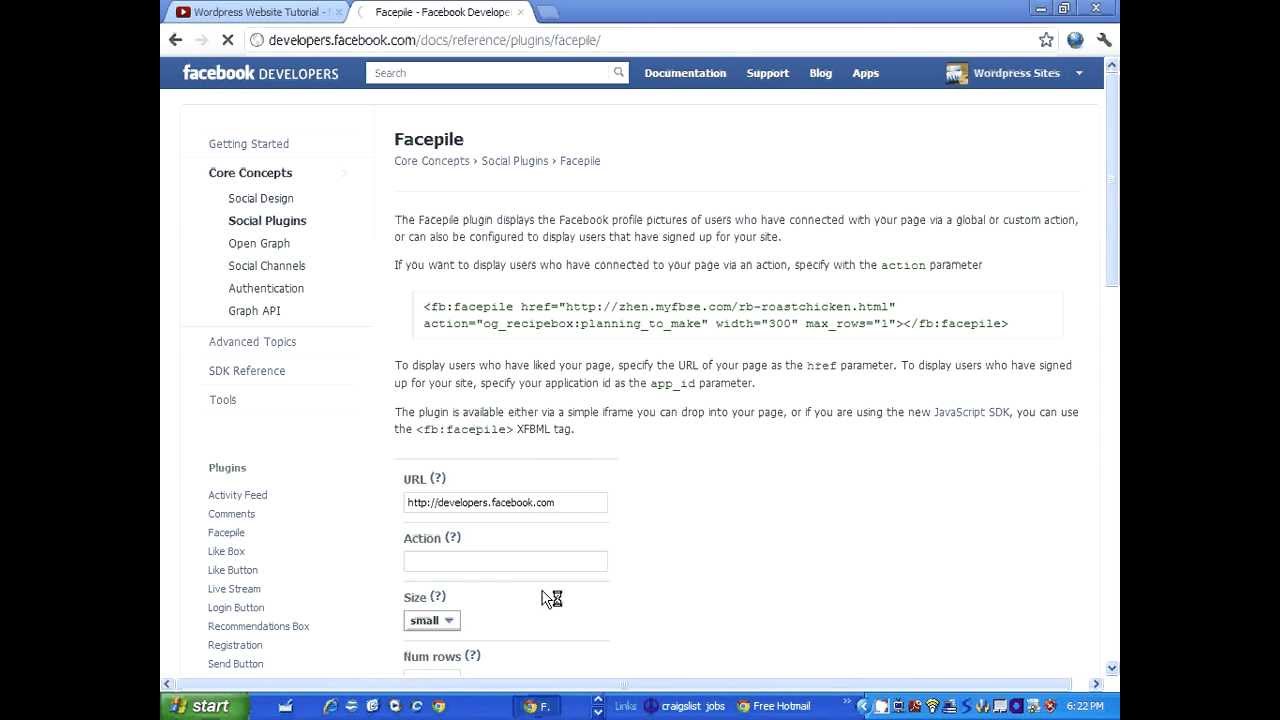 Facebook social plugins teaches you how to create html code to add to your WordPress website ...
