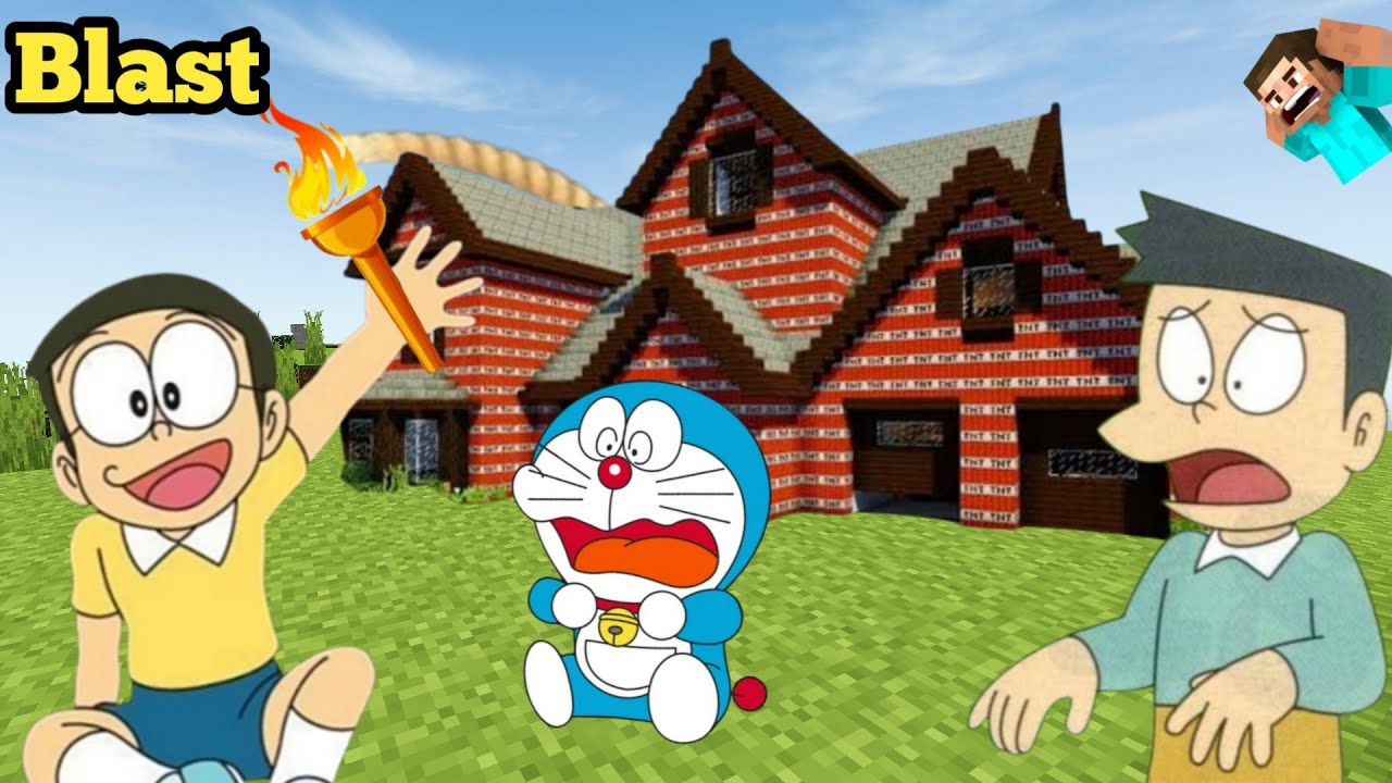 Nobita and Doraemon blast Sunil house 😗 || Doraemon in Minecraft 😂 ...