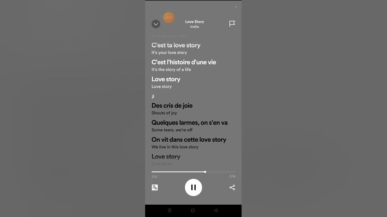song (Love story') - Indila #spotify - YouTube