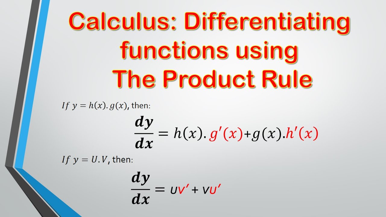 Introductory Calculus: Differentiating Functions using the product rule - YouTube