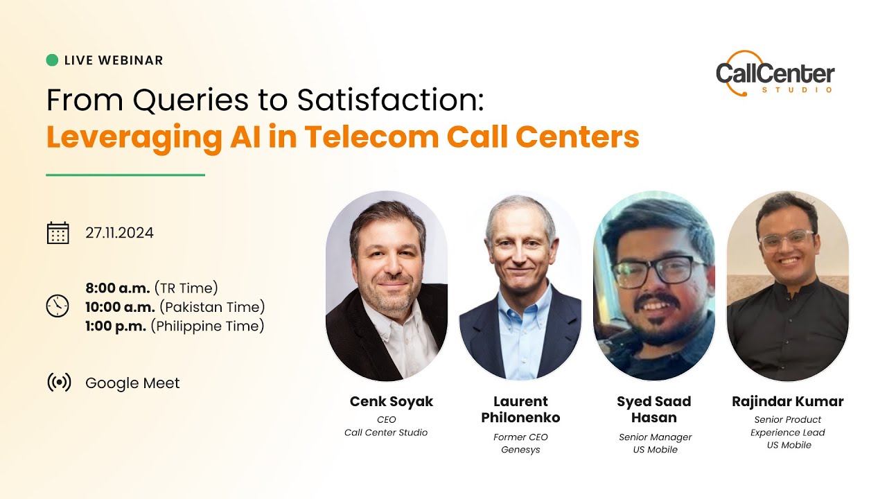 Call Center Studio Webinar | From Queries to Satisfaction: Leveraging ...