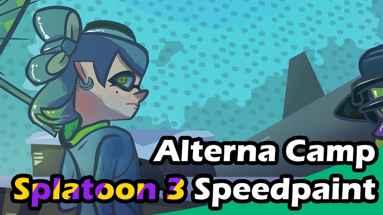 Squid Sisters Camp 🦑🔫 Splatoon 3 Speedpaint - YouTube